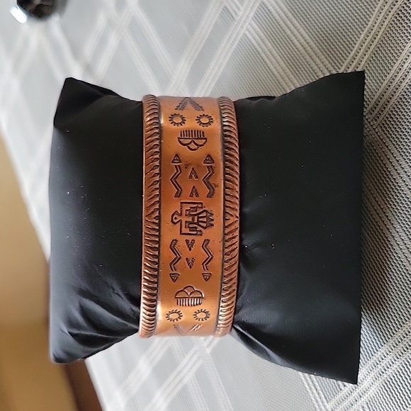 Jewelry | Solid Copper Cuff Bracelet Aztec Designs | Poshmark